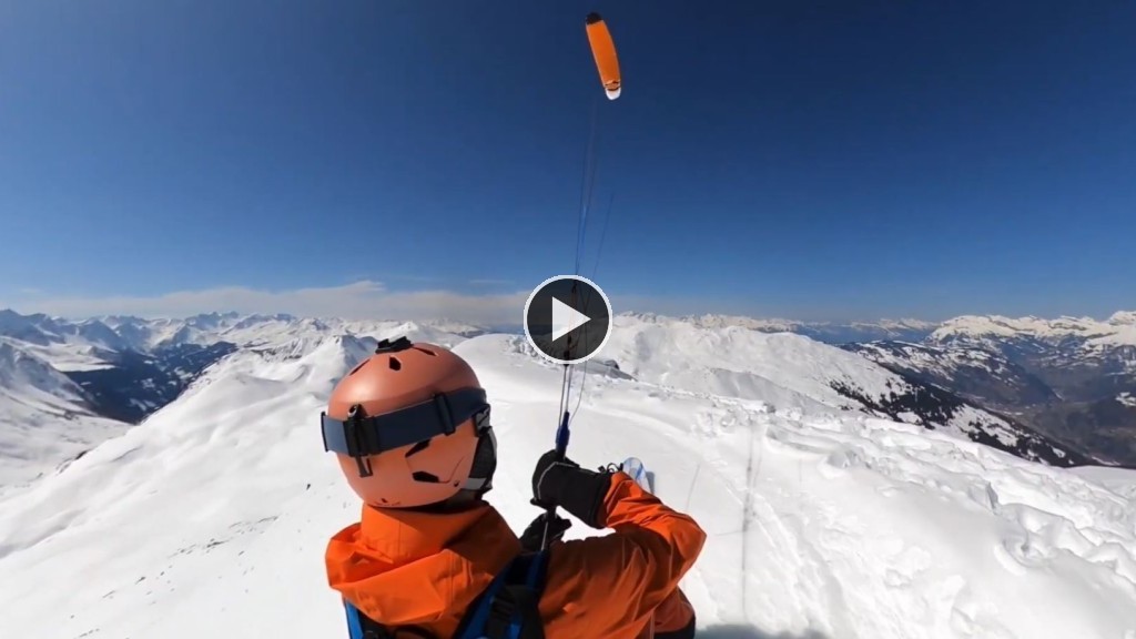 First snowkite ride up on Chistenstein by Davos in Switzerland | Free ...